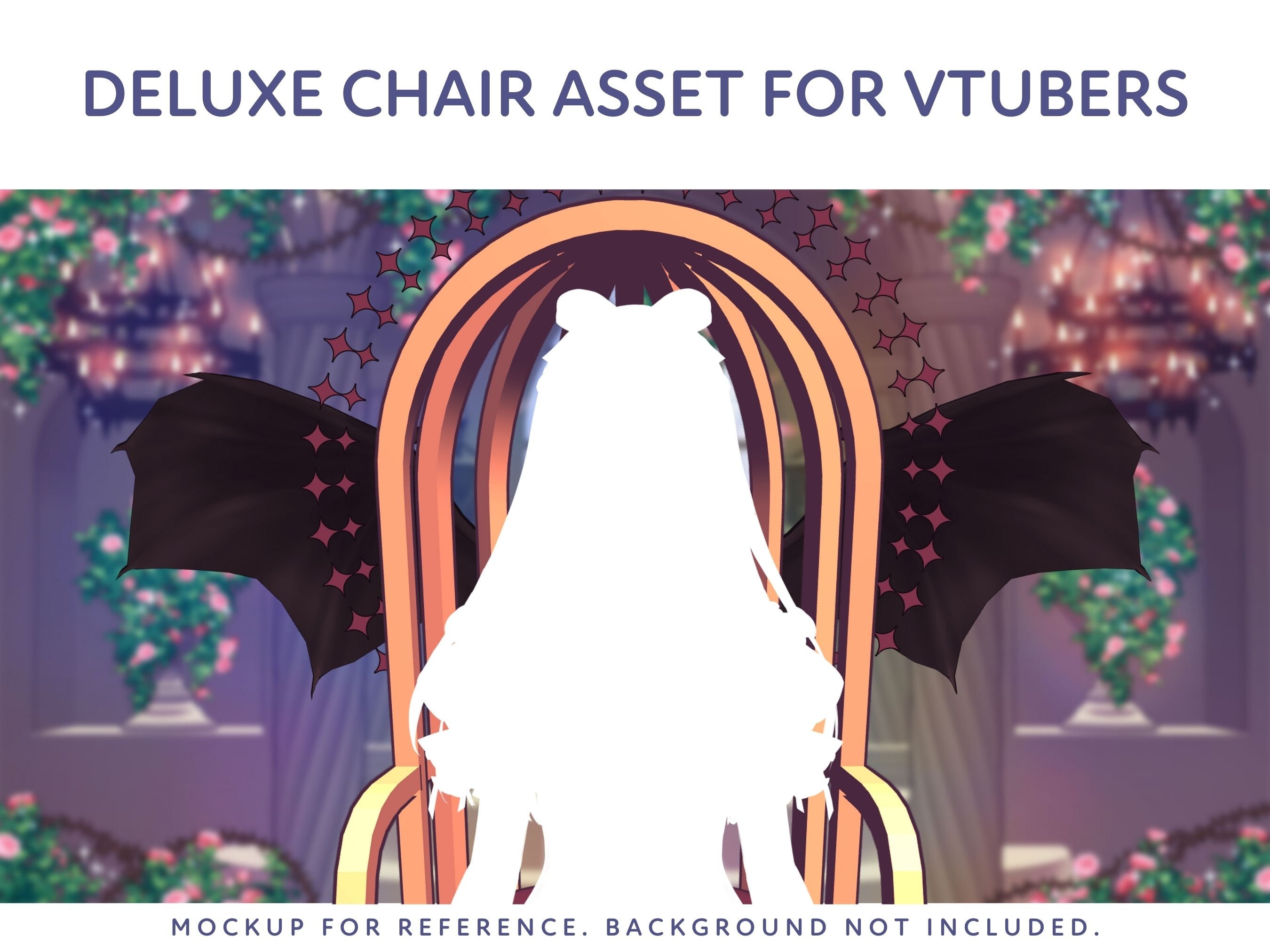 Vtuber Chair PNG Devilish Chair Asset for Vtuber - Etsy