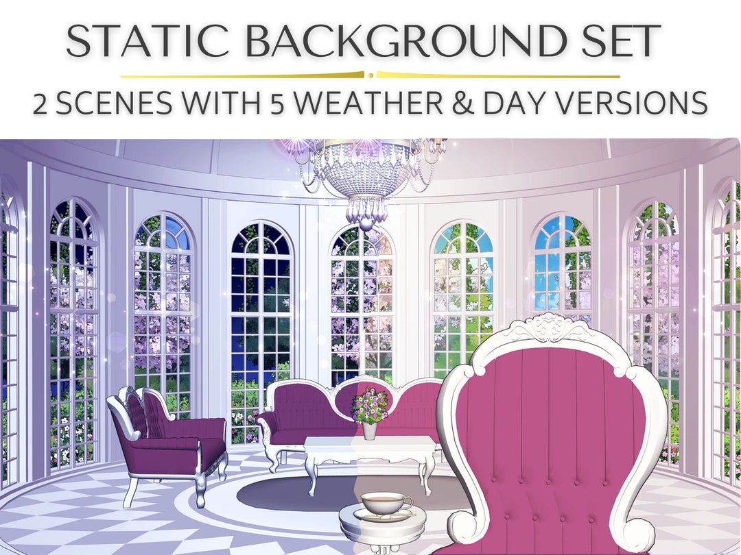 Background Pack Vtuber Livestream Magenta Sun Parlor Static Background ...