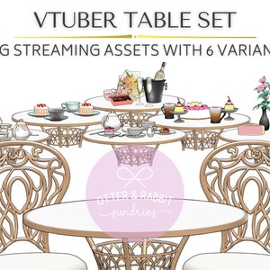 Vtuber Table Pack PNG Table and Chair Set 6 Variants for - Etsy