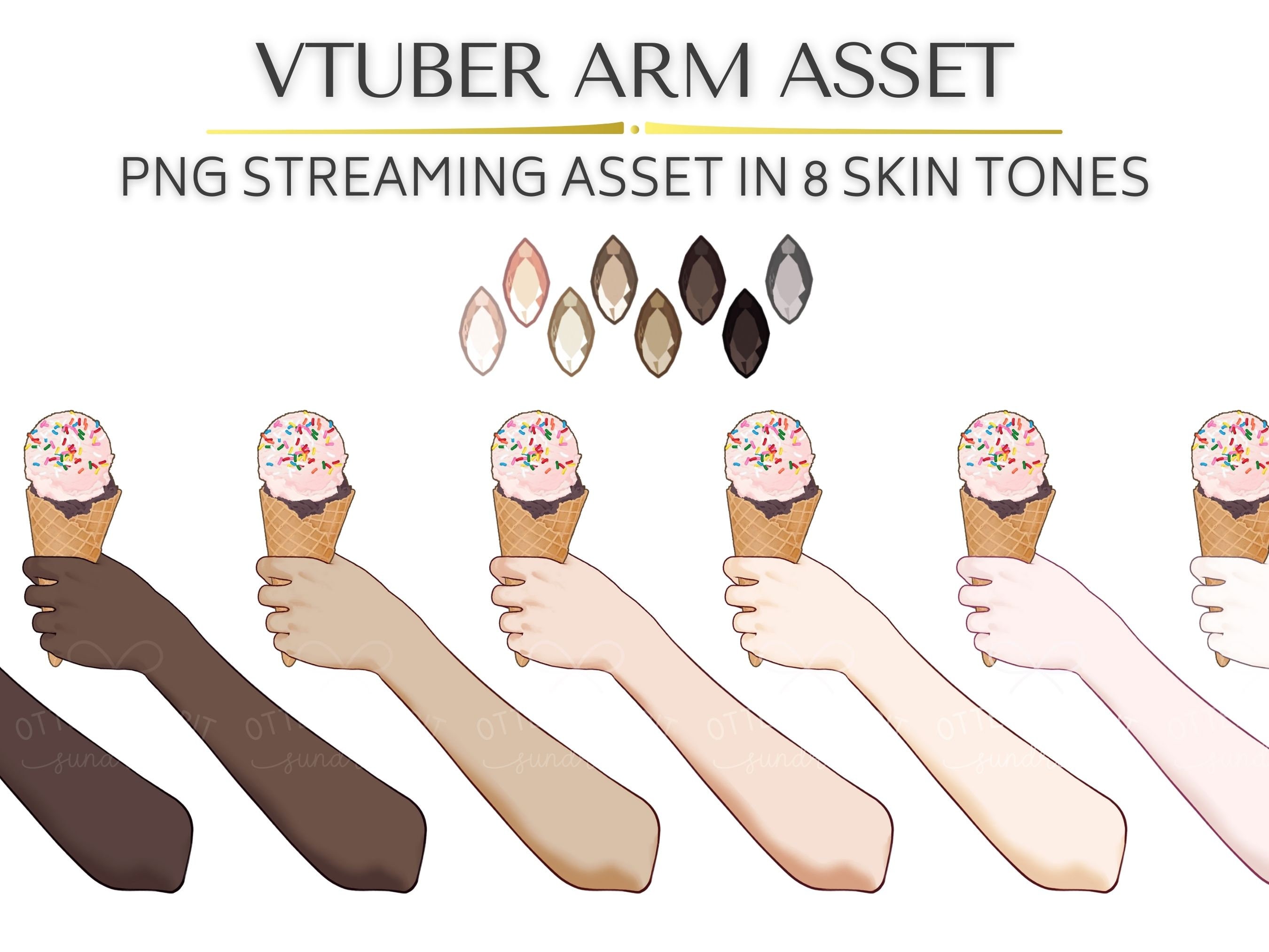 Vtuber Ice Cream Hands PNG Arm Asset for Live2d Vtuber - Etsy Singapore