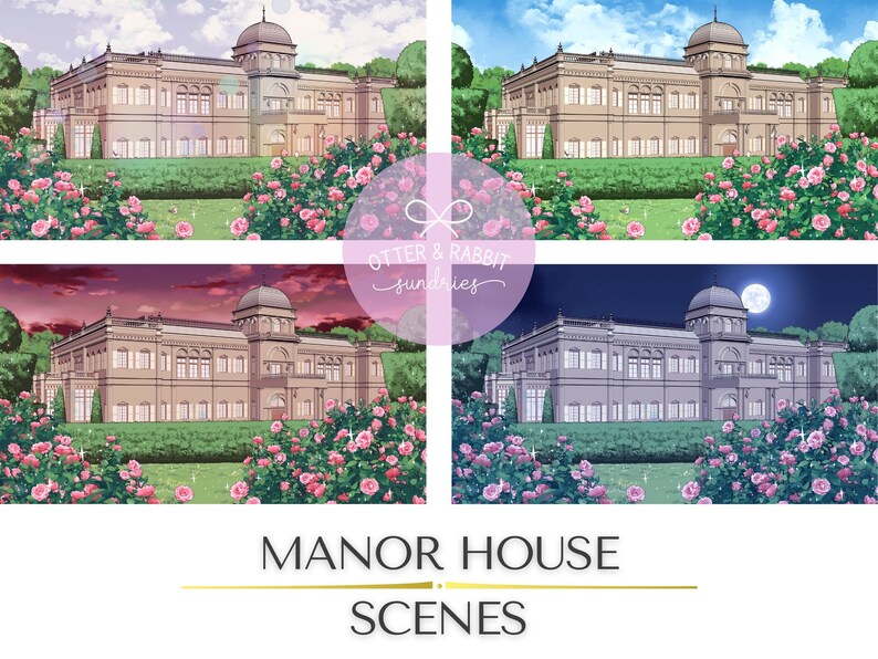 Background Pack Vtuber Livestream Manor House Static - Etsy