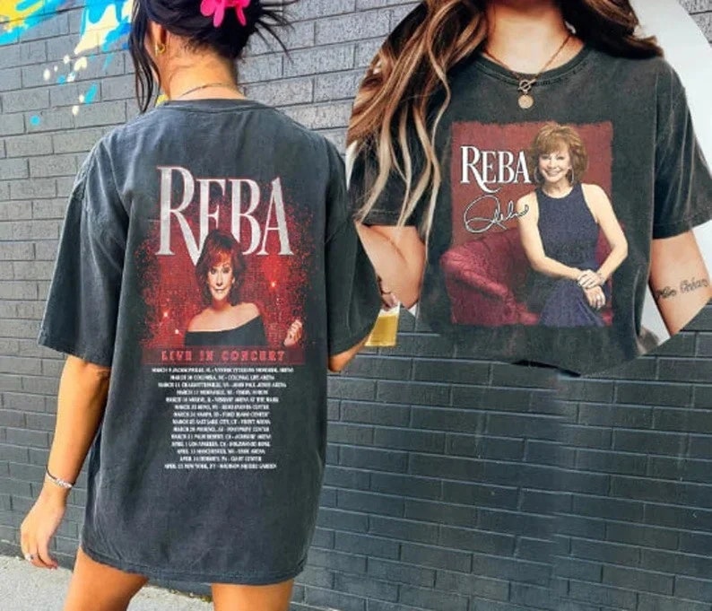 Reba Mcentire Live in Concert 2023 Tour Shirt, Reba Mcentire Shirt ...