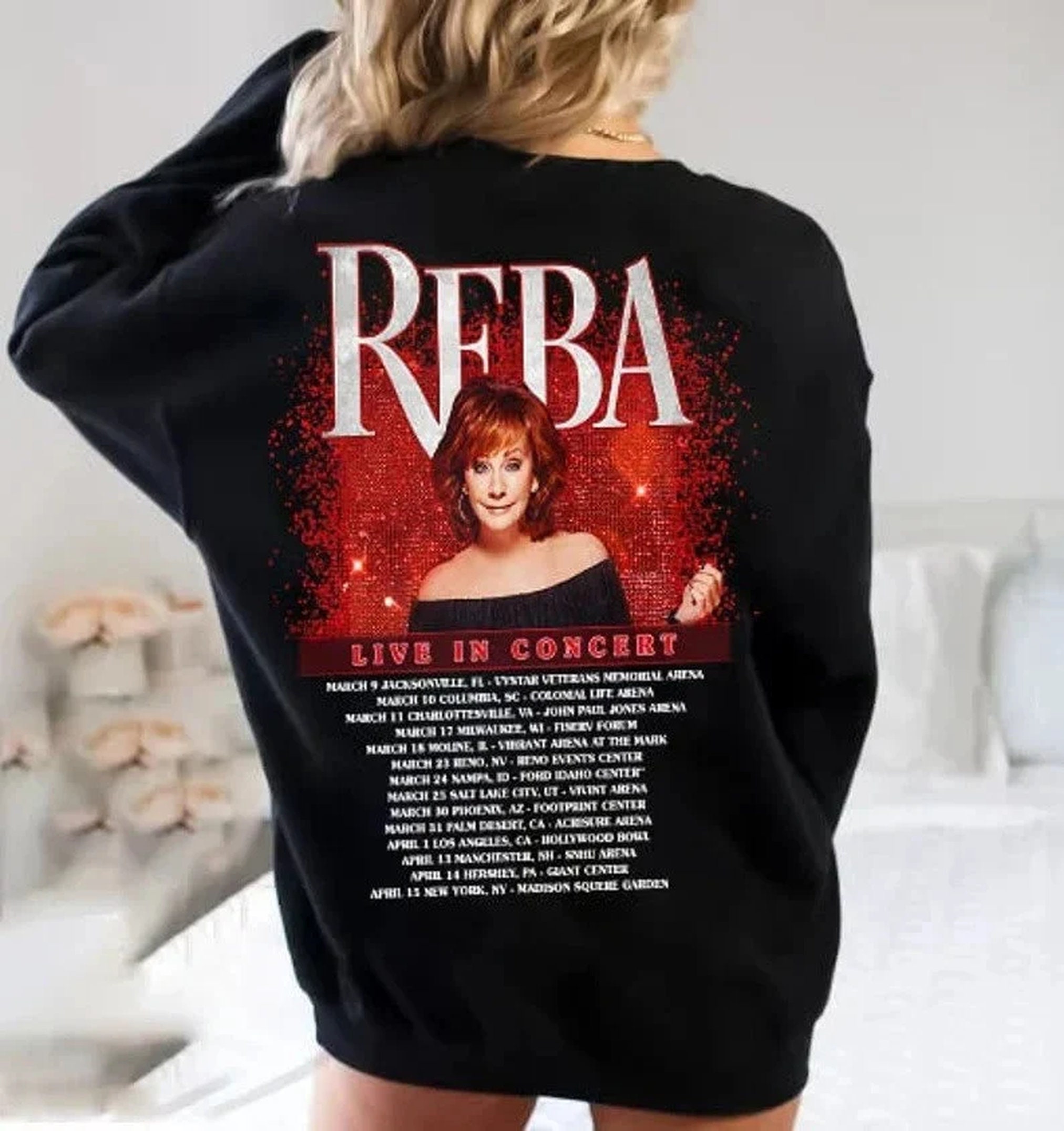 Reba Mcentire Live in Concert 2023 Tour Shirt, Reba Mcentire Shirt ...