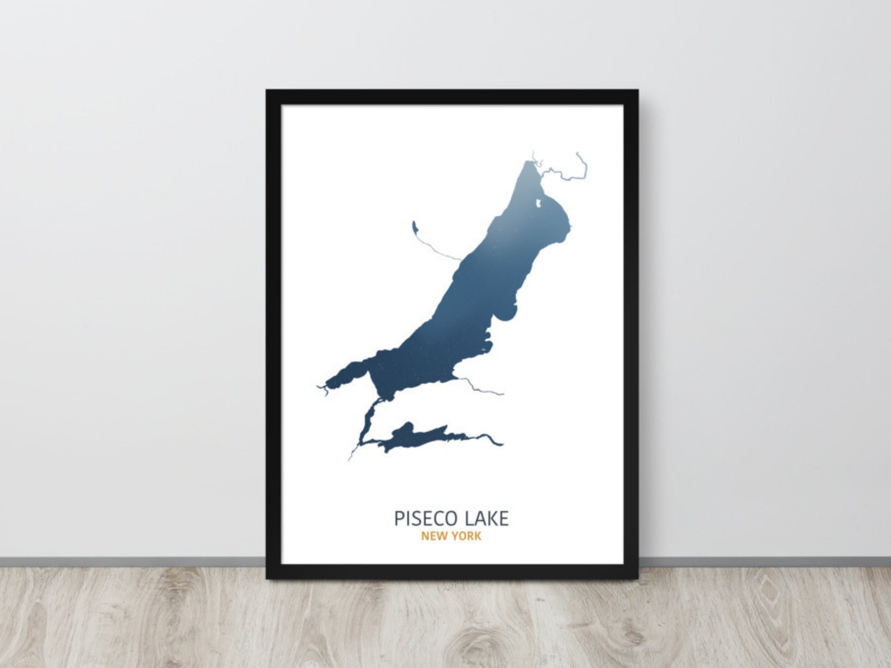 Piseco Lake Poster Adirondack Park, New York State Park, Lake Map Art ...