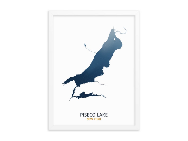 Piseco Lake Poster Adirondack Park, New York State Park, Lake Map Art ...