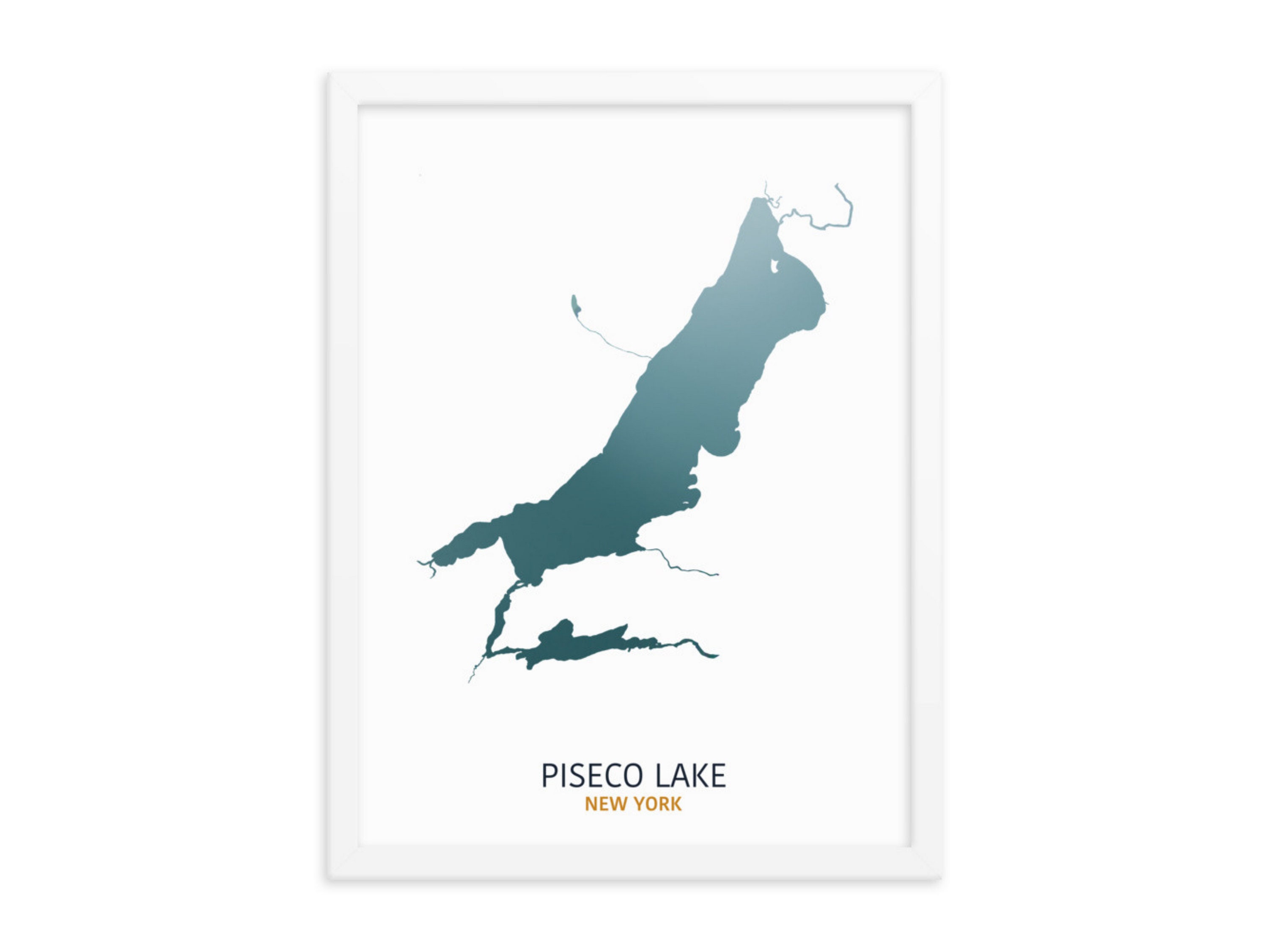 Piseco Lake Poster Adirondack Park, New York State Park, Lake Map Art ...