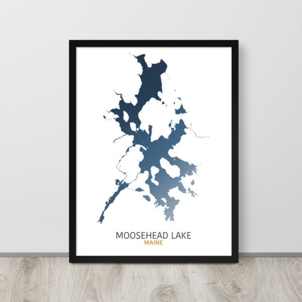 Moosehead Lake Maine Map - Etsy