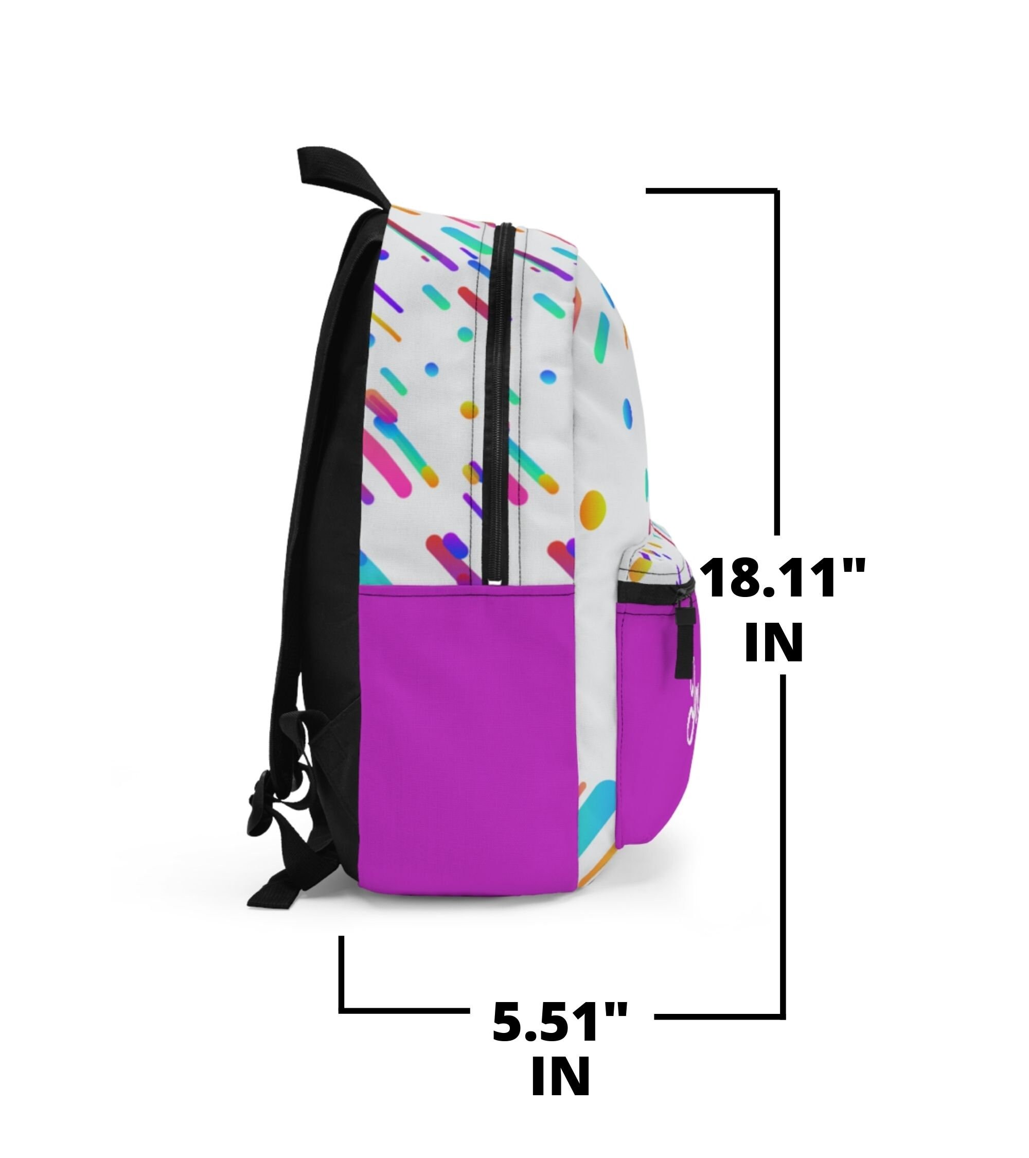 Colorful Purple School Backpack for Girls Personalized - Etsy