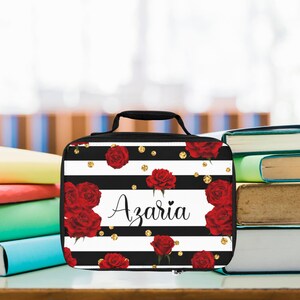 Flower Roses School Backpack for Girls , Personalized School Bag for ...