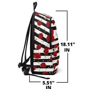 Flower Roses School Backpack for Girls , Personalized School Bag for ...