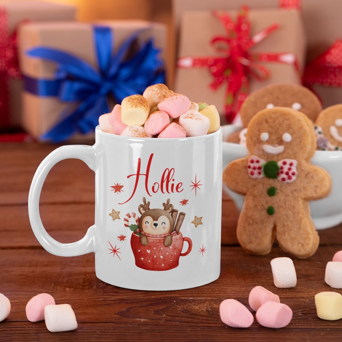Custom Name Hot Cocoa Mug Christmas Personalized Hot - Etsy
