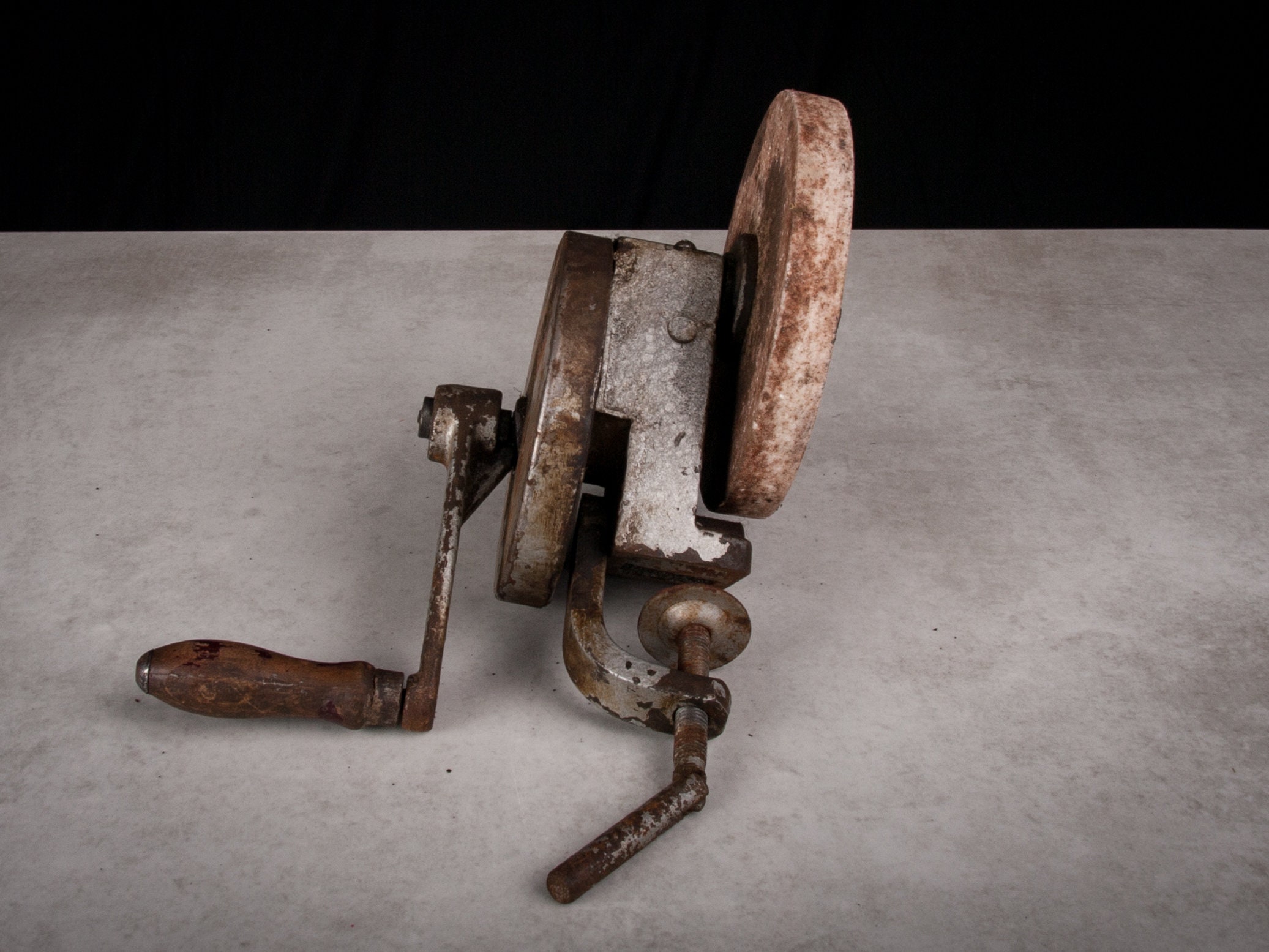 Manual Crank Grinder Old Sharpener Vinatge Antique Cast Iron - Etsy