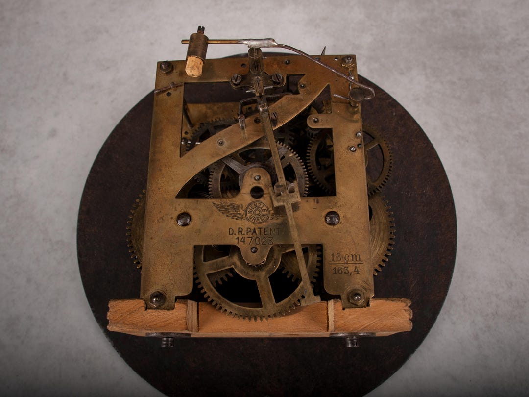Old Clock Mechanism Kienzle Cuckoo Standing Wind-up Face Hands Antique ...