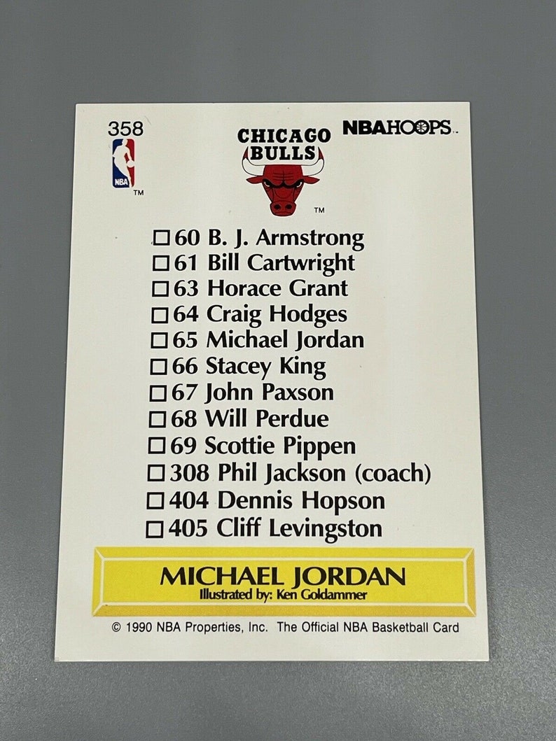 Michael Jordan 1990 Chicago Bulls Checklist - Etsy
