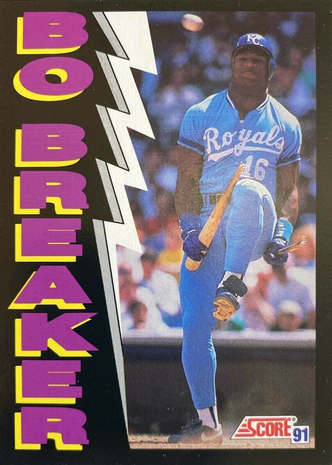 Bo Jackson "bo Breaker”• Card Back Big “BO” 1991 Score #773 - Etsy