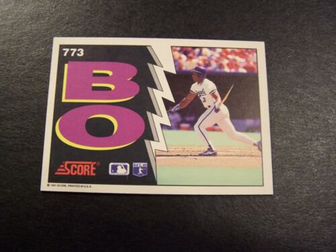 Bo Jackson "bo Breaker”• Card Back Big “BO” 1991 Score #773 - Etsy