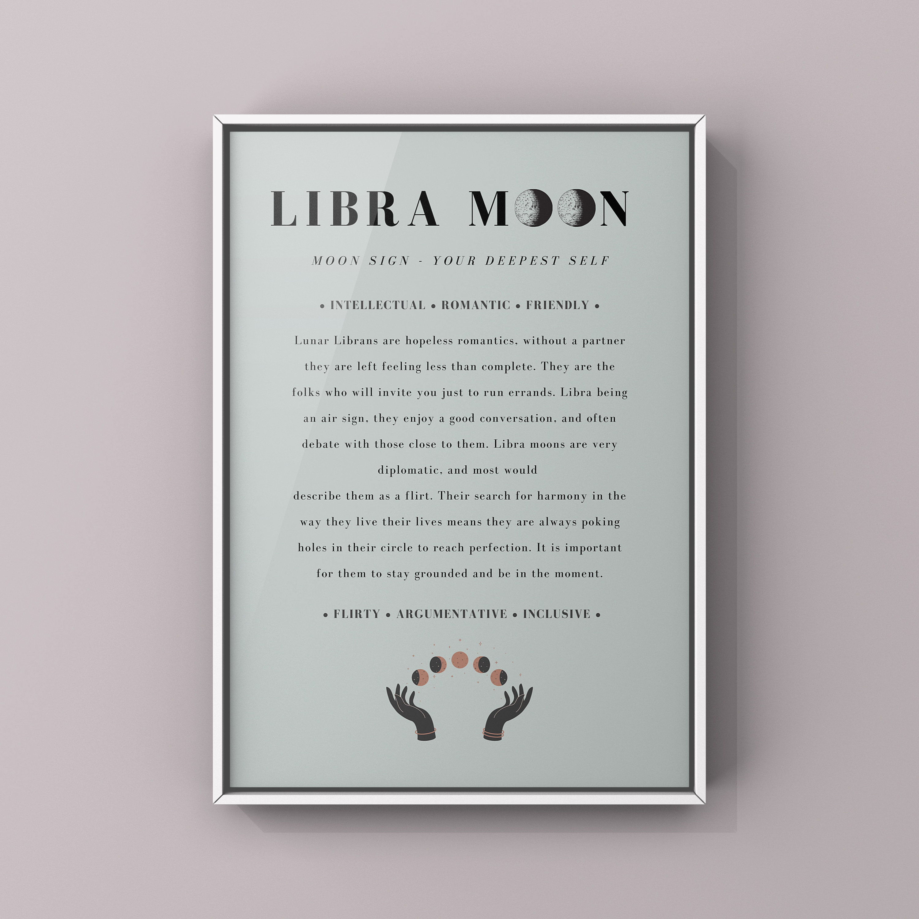 Printable Libra Moon Sign Poster - Etsy
