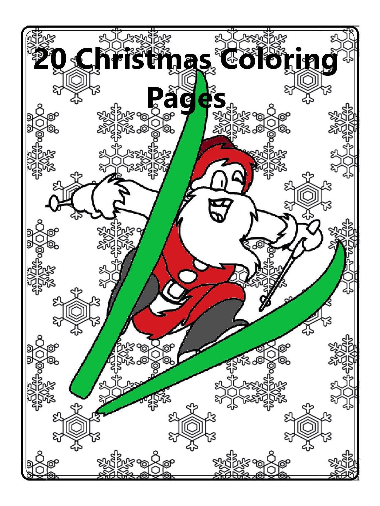 20 Downloadable Christmas Coloring Pages - Etsy