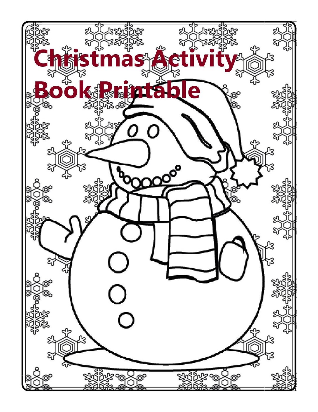 Christmas Activity Book Download and Print for Children - Etsy