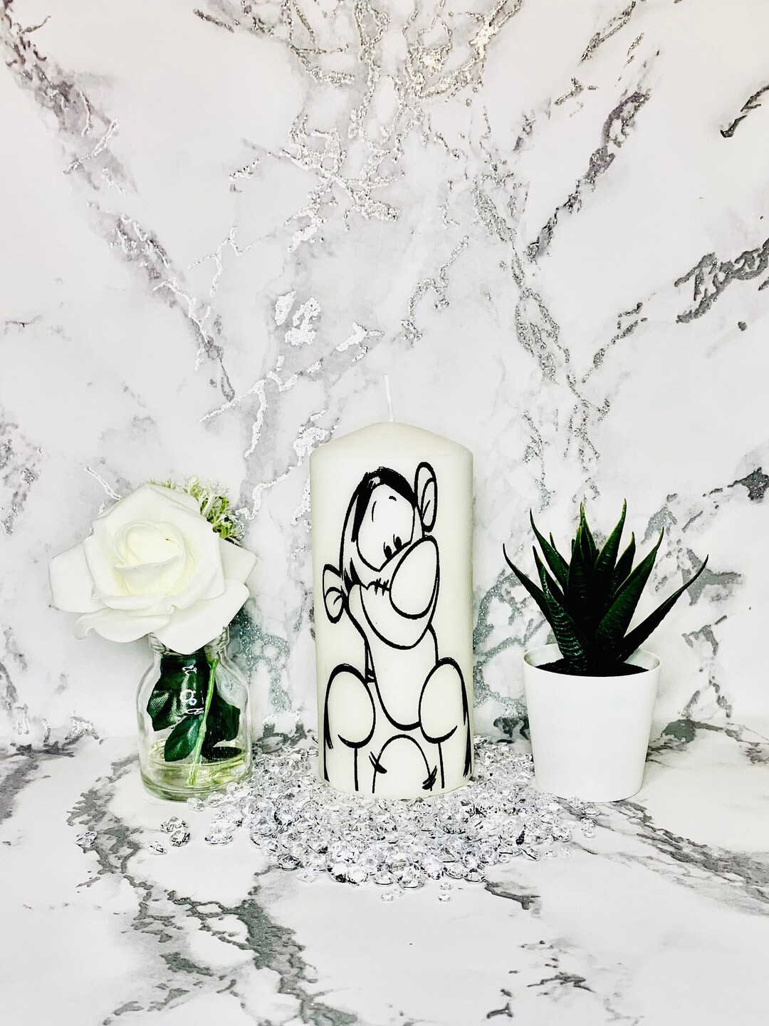 Personalised Tigger Printed Candle, Tigger Gift, Winnie the Pooh ...