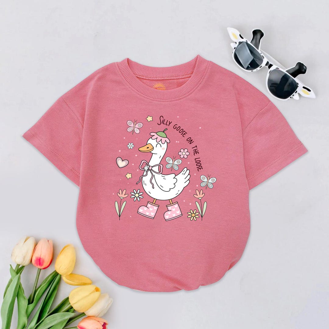 Silly Goose on the Loose Baby Outfit, Silly Baby Girl Romper, Coquette ...
