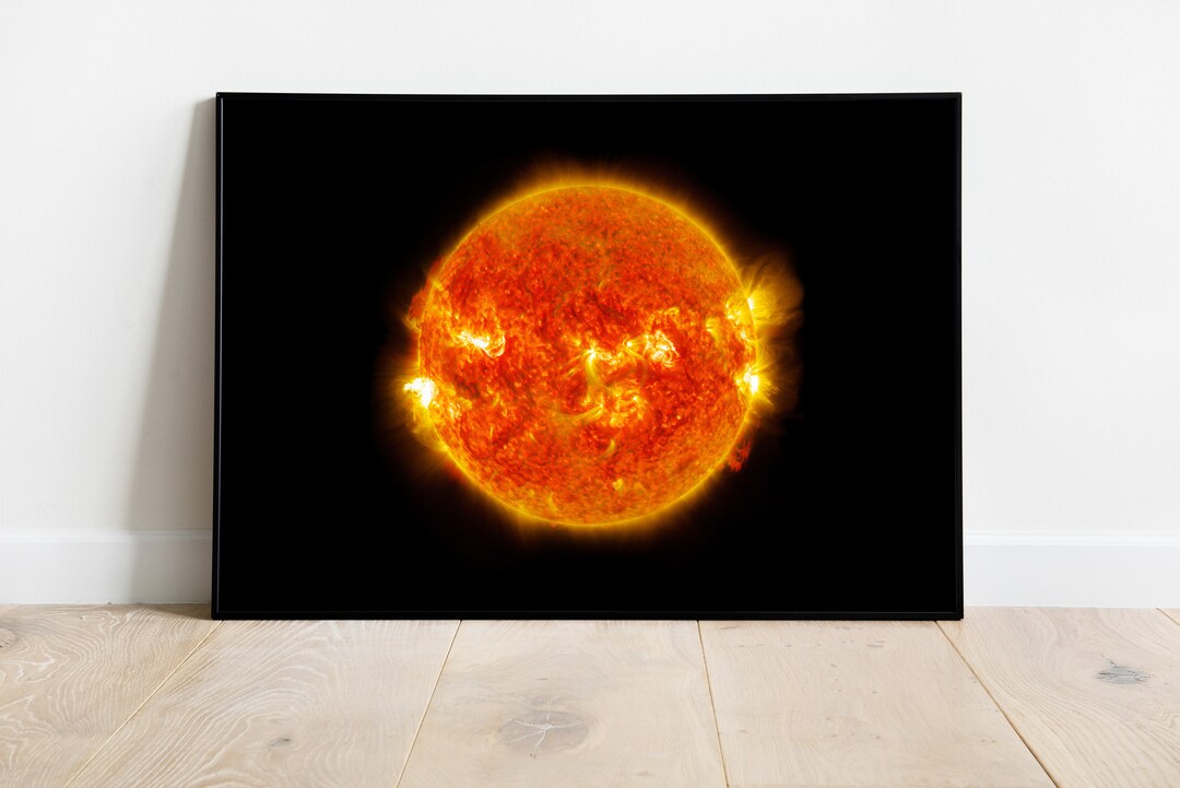 Nasa Poster of the Sun to Download for Space Age Decor, Orange NASA ...
