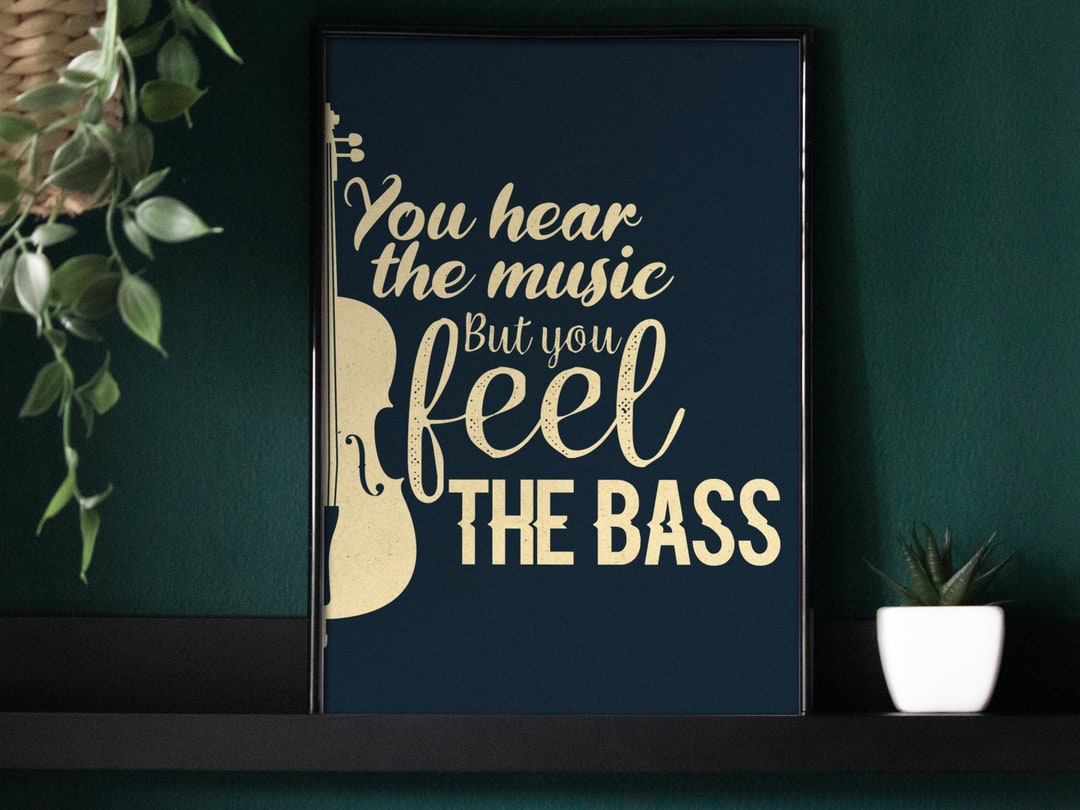 Bass Guitar Graphic Poster for Musician Hand Drawn Bass Player Print ...
