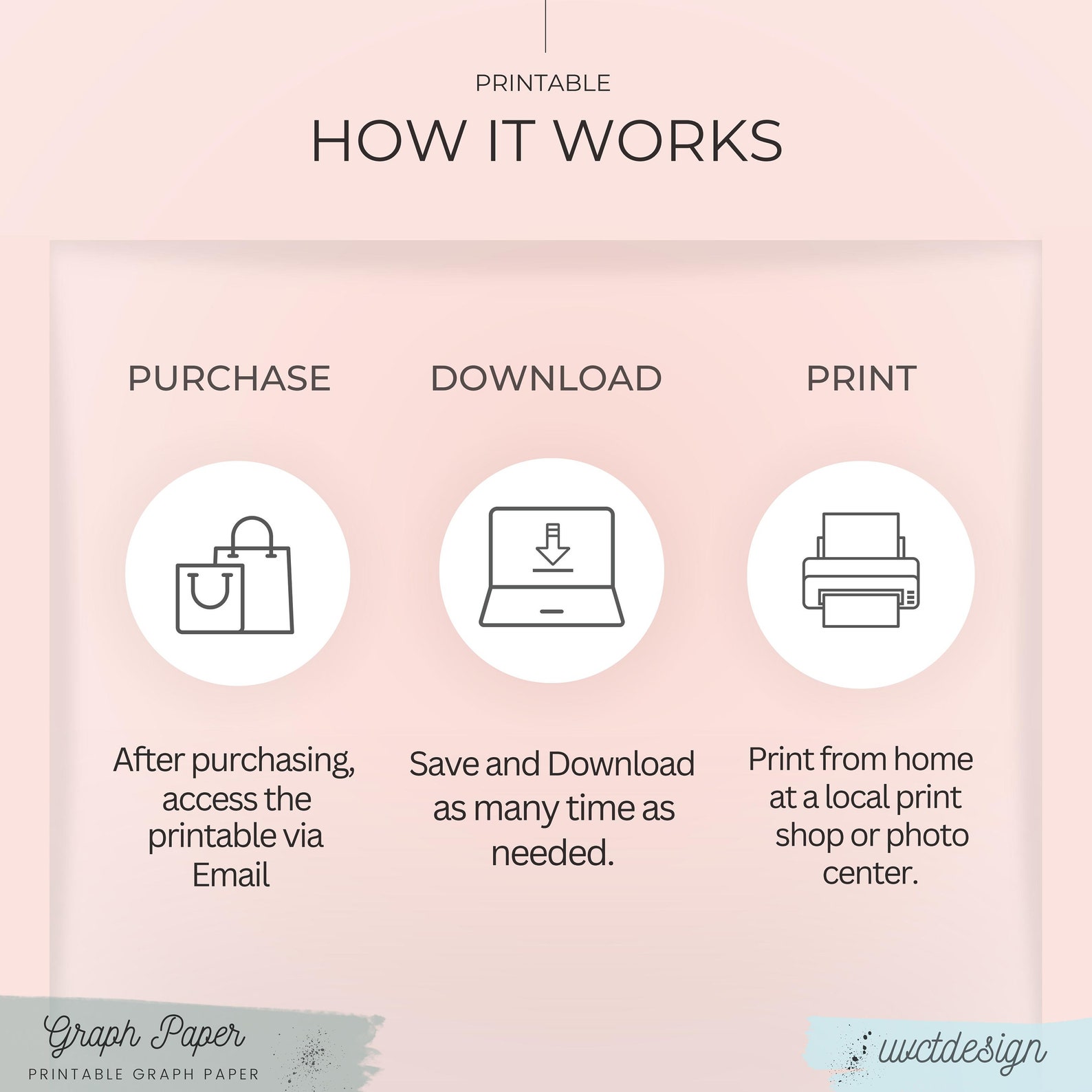 6 Digital Graph Paper Bundle, Digital Notebook Paper Templates ...