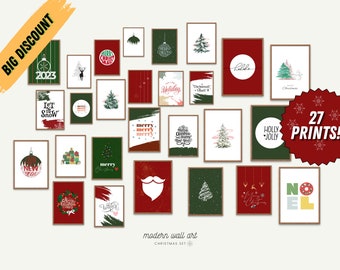 Christmas Printable Gallery Wall Art Mega Bundle, Set of 22 Xmas Art ...