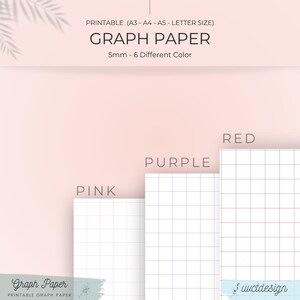 6 Digital Graph Paper Bundle, Digital Notebook Paper Templates ...