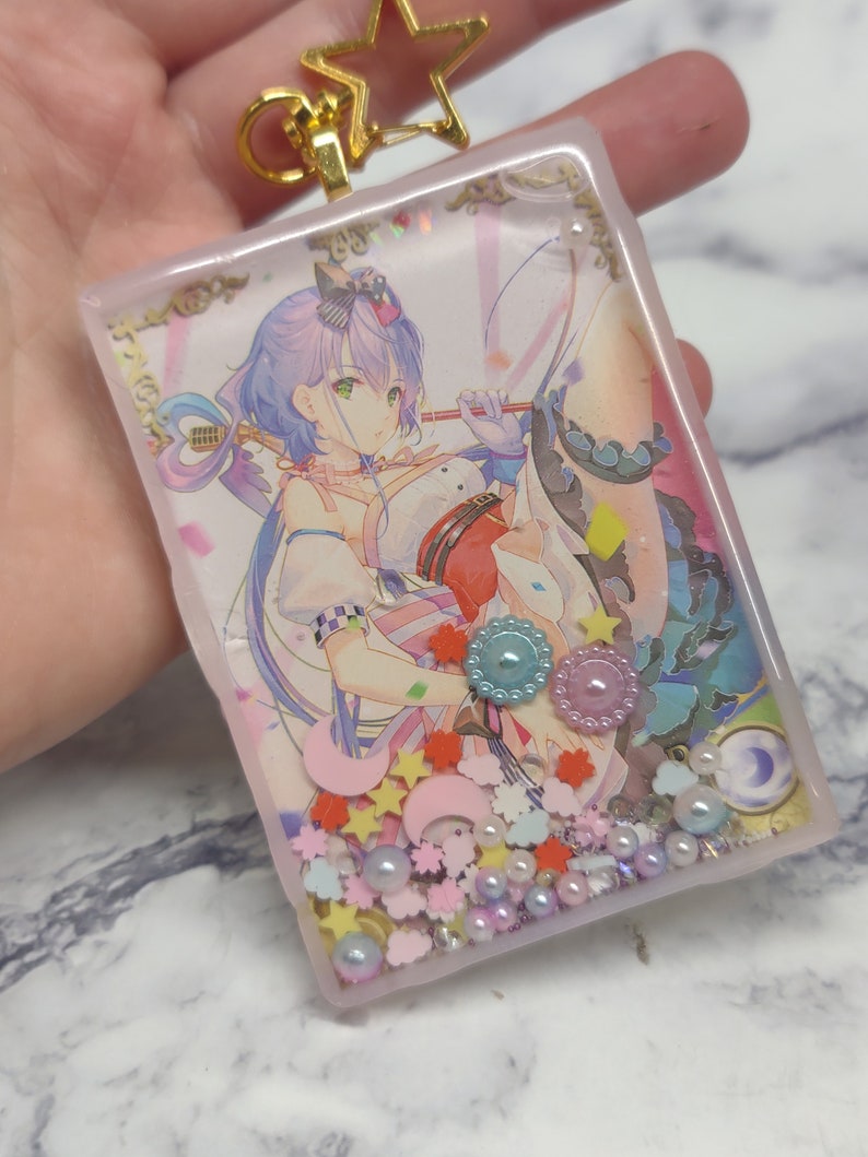 Anime Goddess Shaker Keychain Kawaii Style Pastel Fan Art | Etsy