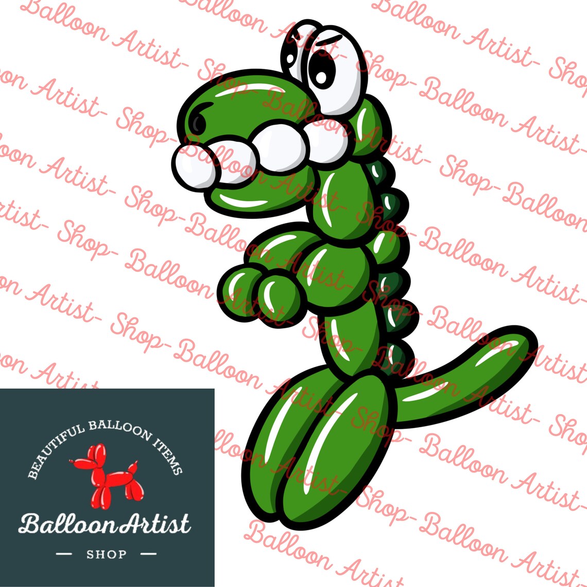 Dino Balloon Animal, Balloon Menu Clipart, With and Without Spines - Etsy