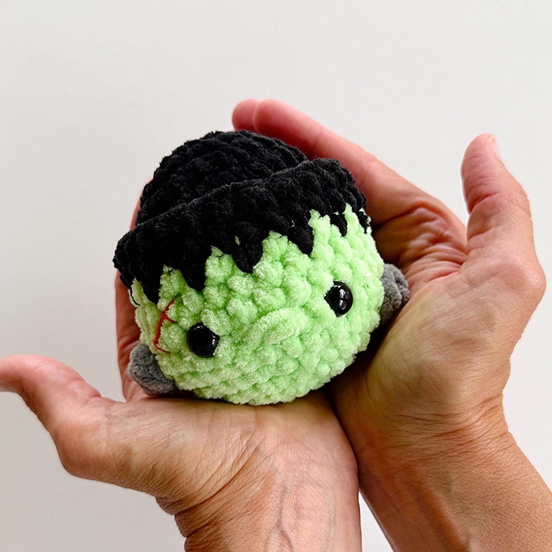 NO SEW - Mini Stress Ball Buddies Frankie Crochet Pattern - Halloween ...