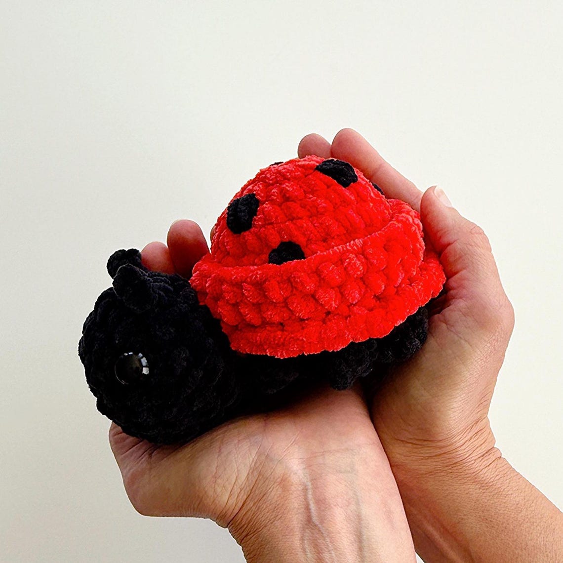 NO SEW - Mini Stress Ball Buddies Ladybug Crochet Pattern - Fidget Toy ...