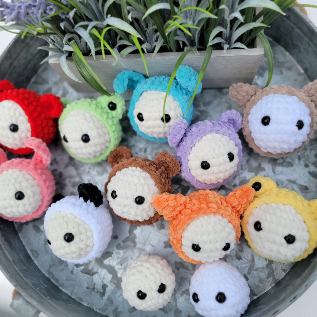 No Sew - Mini Stress Ball Buddies Crochet Pattern, Frog Crochet, Bunny ...