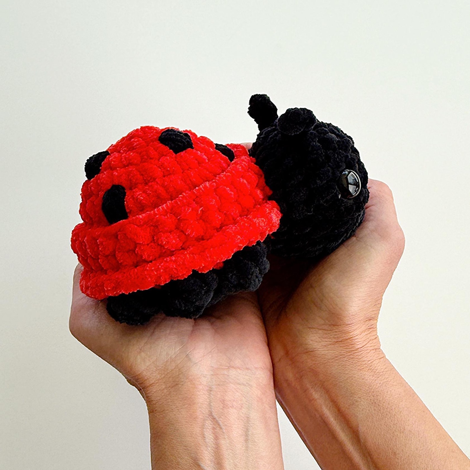 NO SEW - Mini Stress Ball Buddies Ladybug Crochet Pattern - Fidget Toy ...