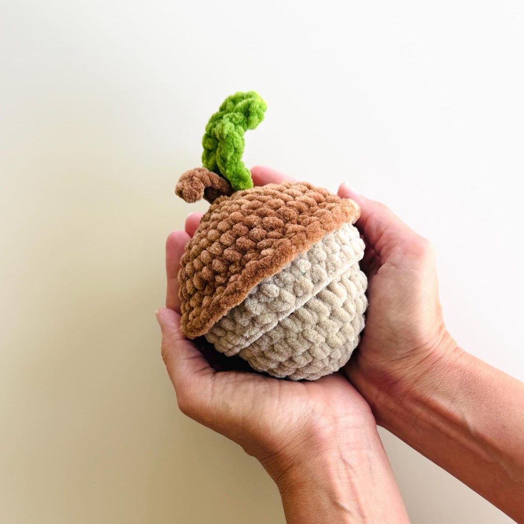 NO SEW - Mini Stress Ball Buddies Acorn Crochet Pattern – Forest ...