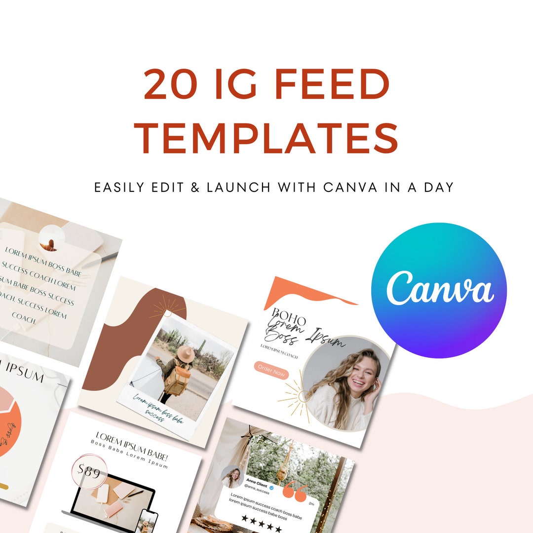 Instagram Feed Template | Instagram Feed Mockup | Instagram Feed ...