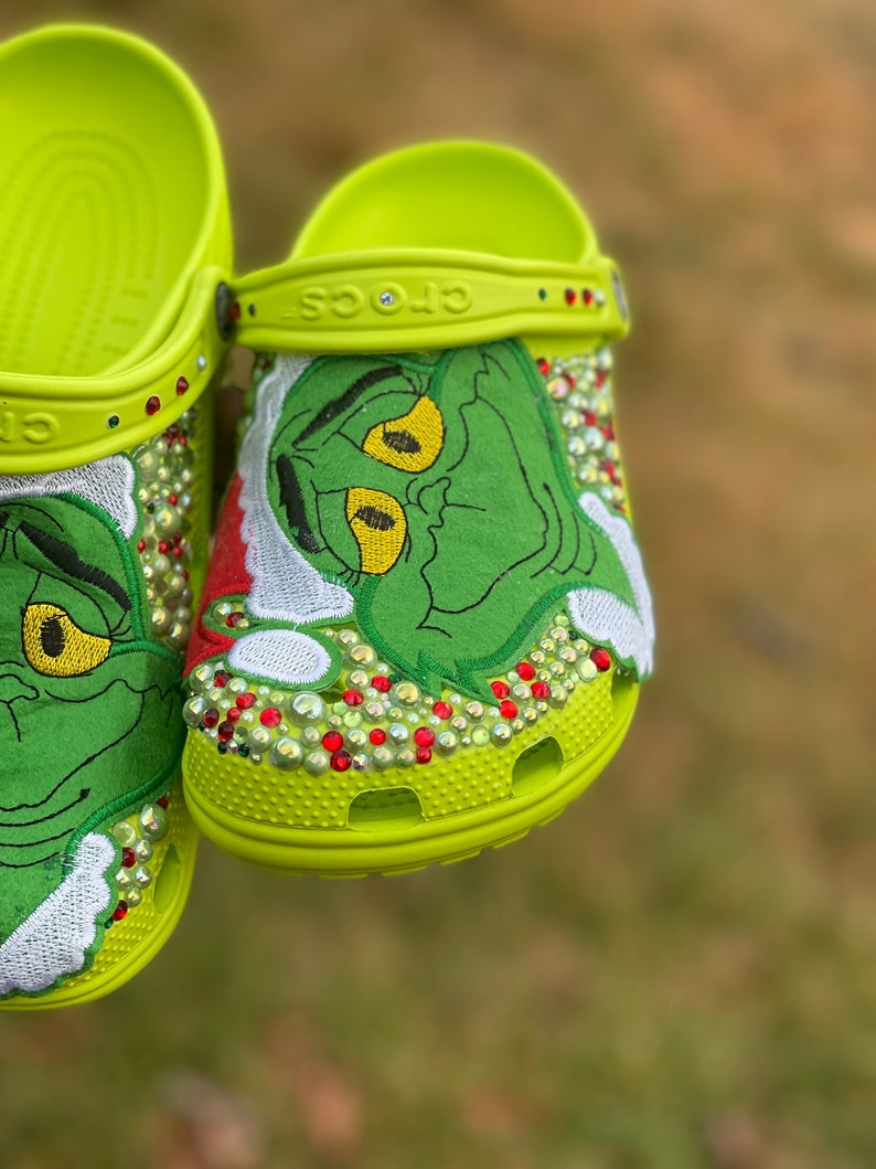 Grinch Crocs - Etsy
