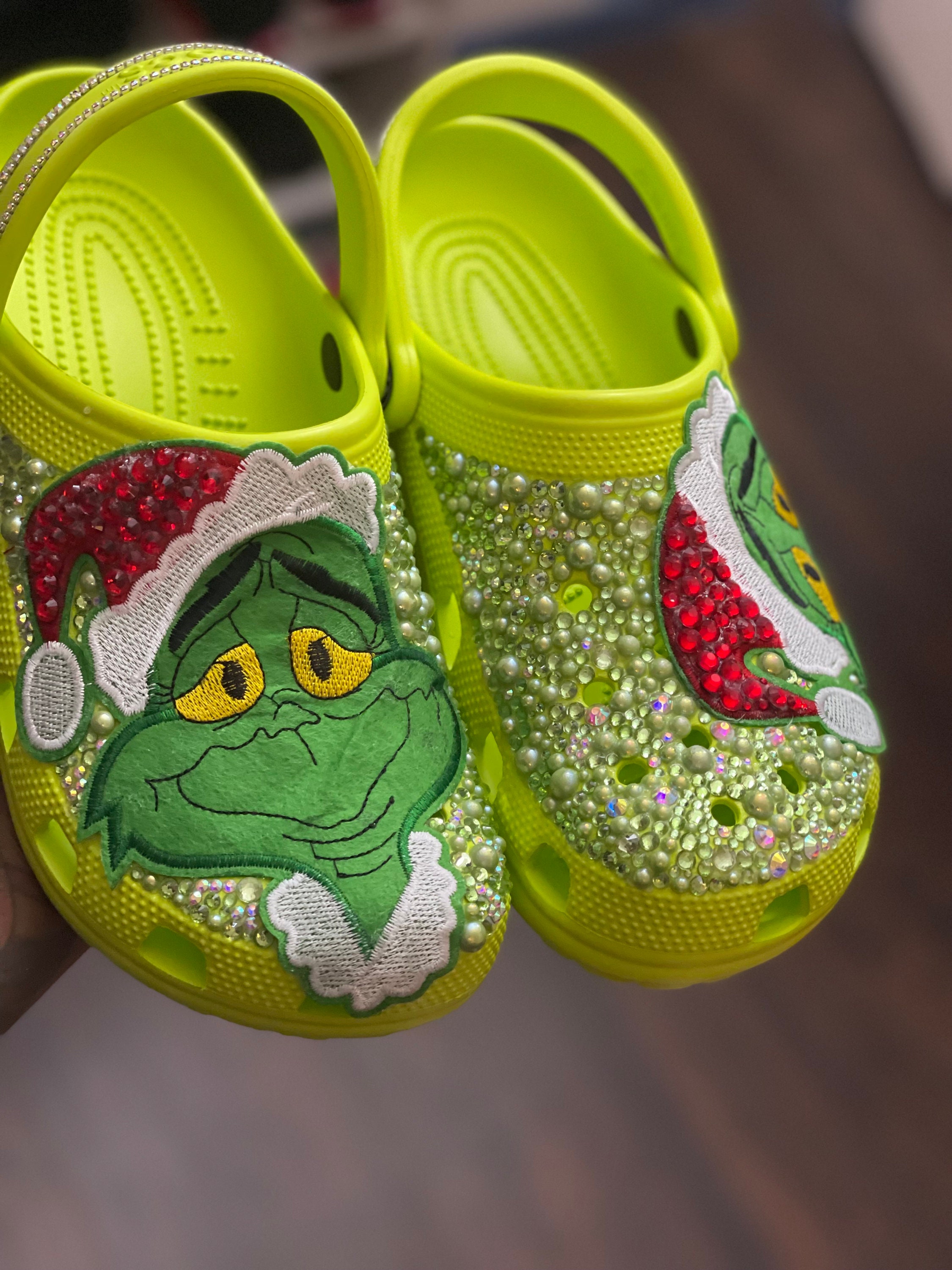 Grinch Crocs - Etsy