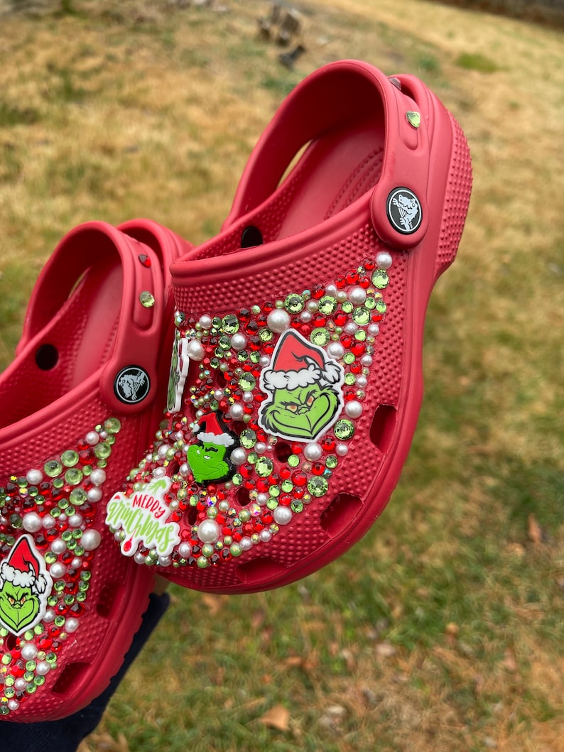 Grinch Crocs - Etsy