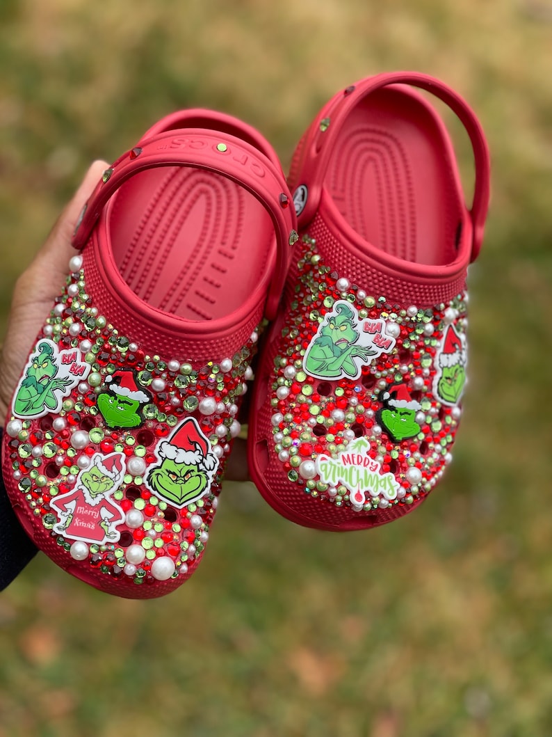 Grinch Crocs - Etsy