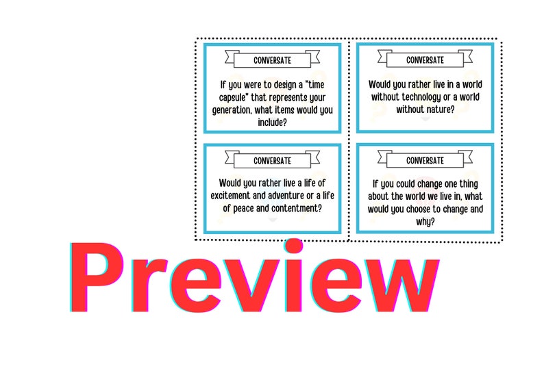 Conversation Starters Icebreakers Discussion Teens Powerpoint Print ...