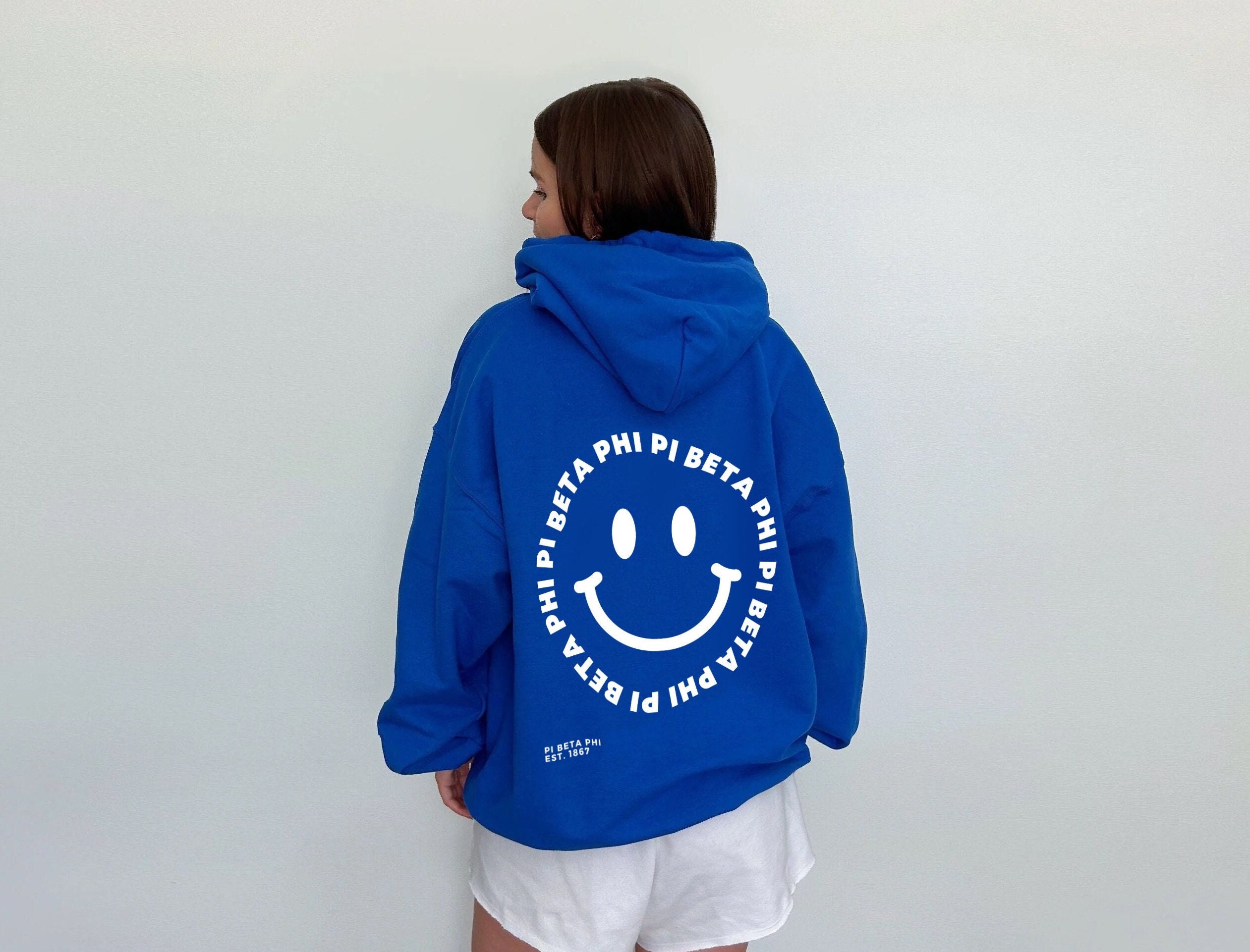 Pi Beta Phi Smiley Face Sorority Sweatshirt Pi Phi Sorority Apparel ...