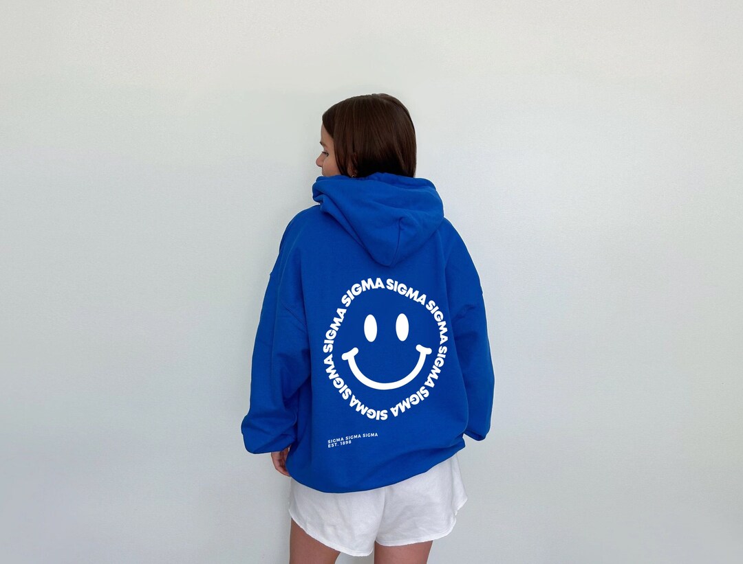 Sigma Sigma Sigma Smiley Face Sorority Sweatshirt Tri Sigma Sorority ...