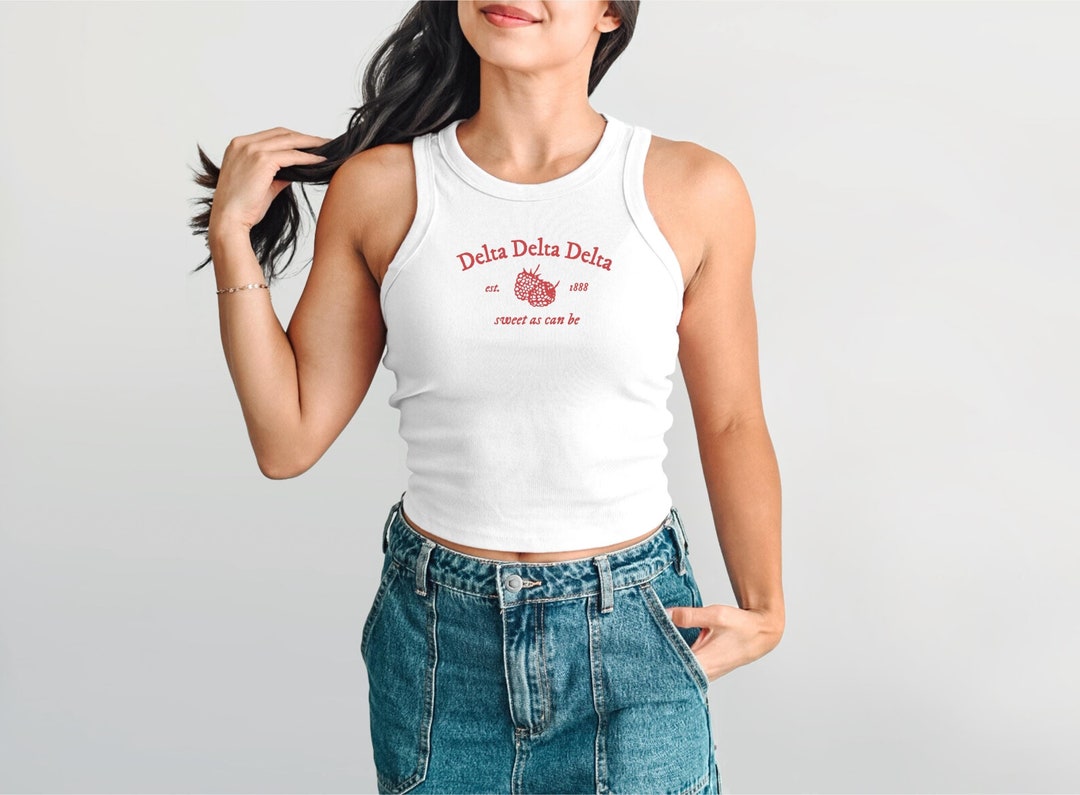 Delta Delta Delta Sweet as Can Be Crop Top | Sorority Apparel | Custom ...