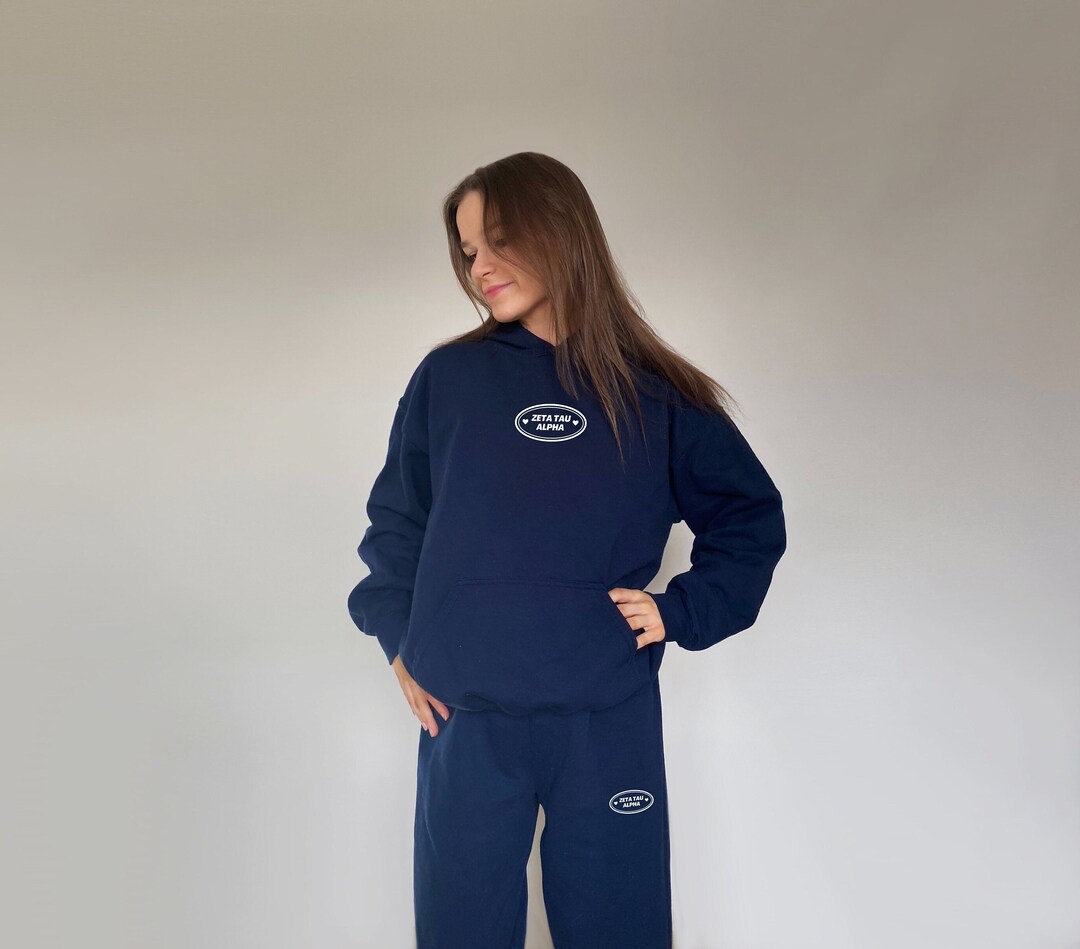 Zeta Tau Alpha Navy Sweat Set Zeta Merch Sorority Matching Set - Etsy
