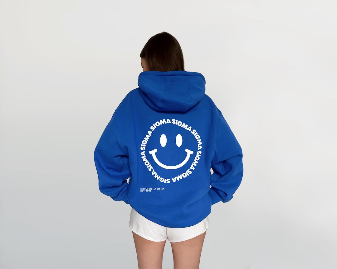 Sigma Sigma Sigma Smiley Face Sorority Sweatshirt | Tri Sigma Sorority ...