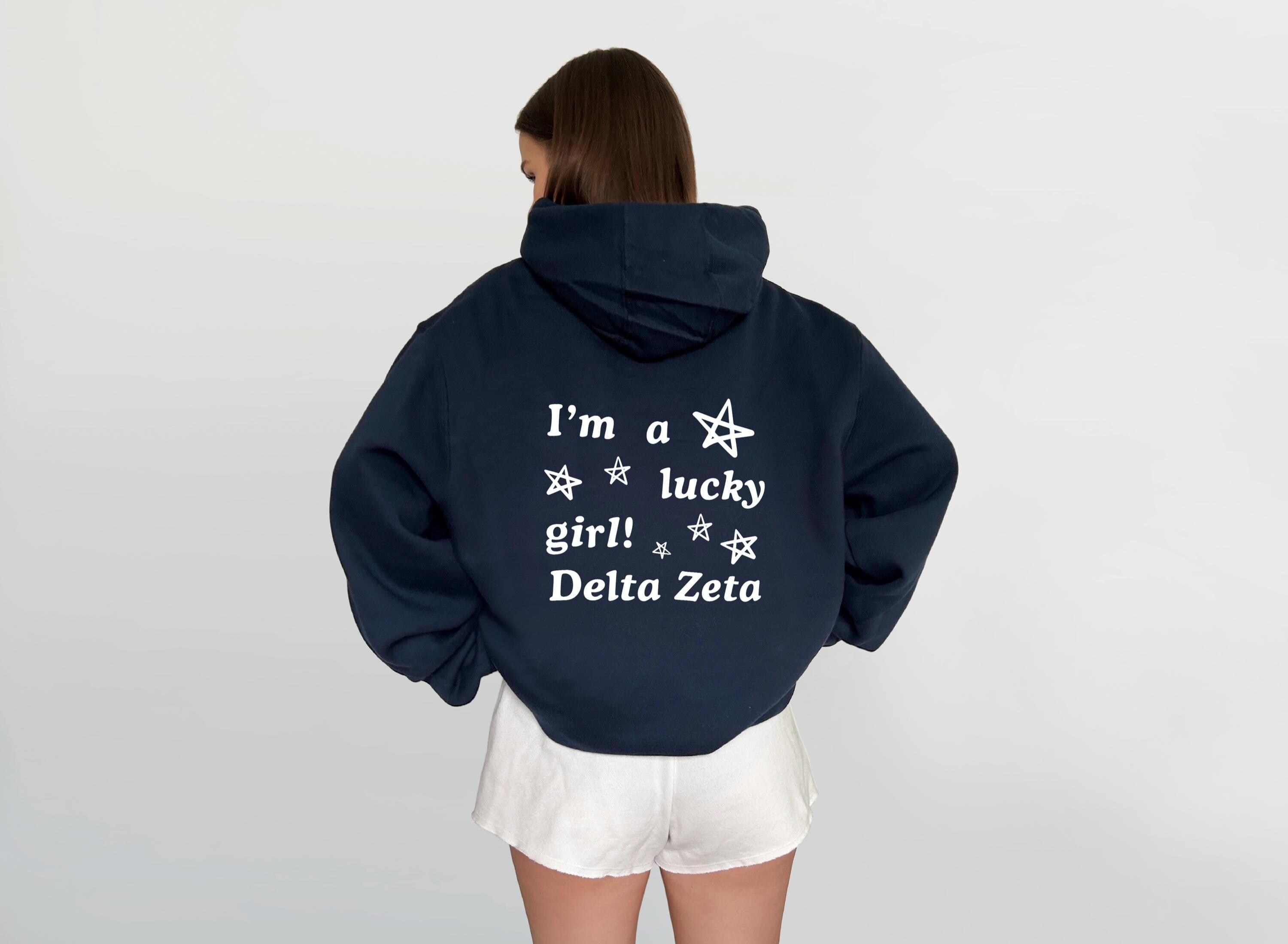 Delta Zeta Lucky Girl Sorority Sweatshirt | Sorority Merch | Sorority ...
