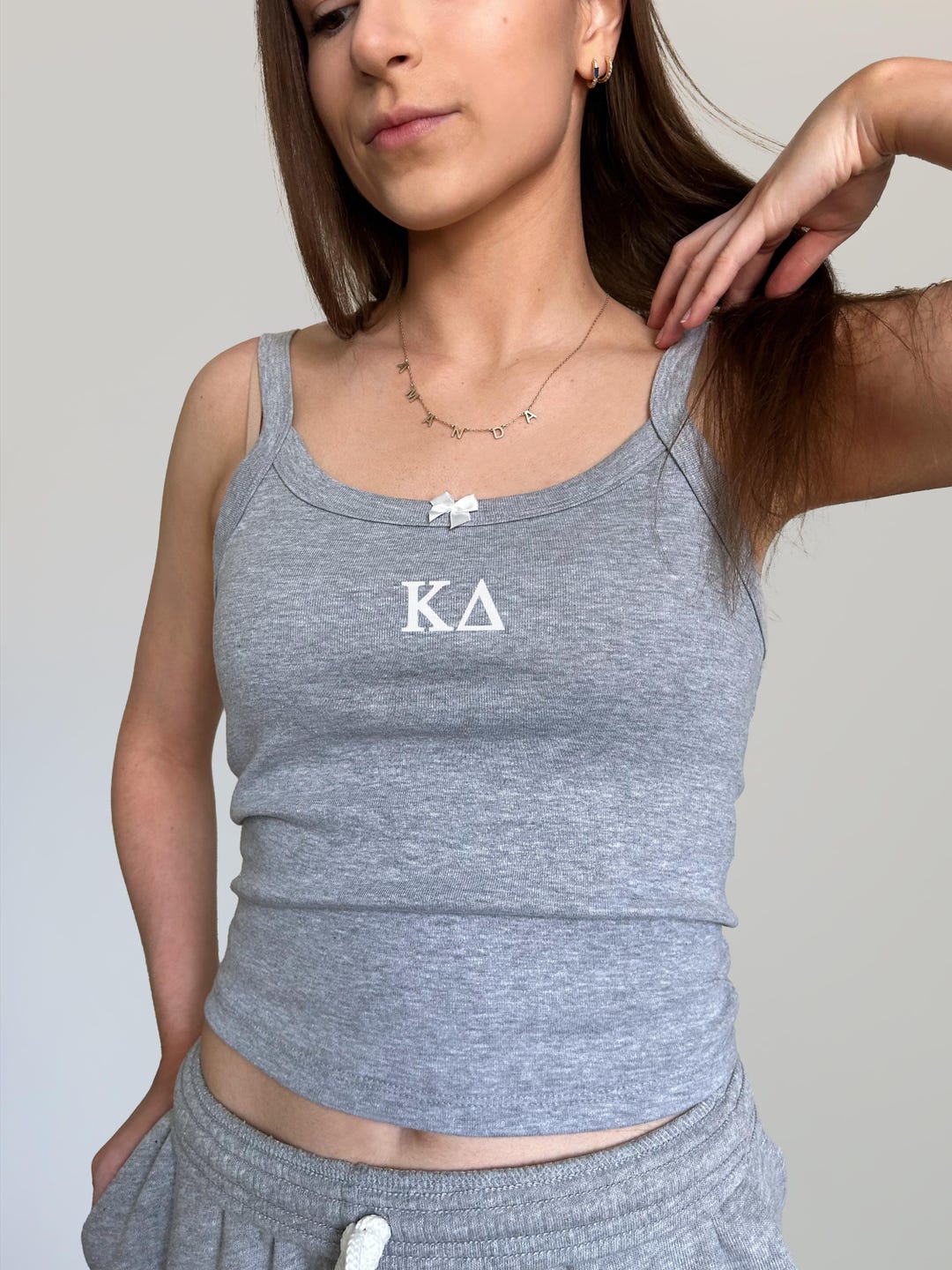 Kappa Delta Bow Down Crop Top | Sorority Merch | Custom Sorority Tank ...